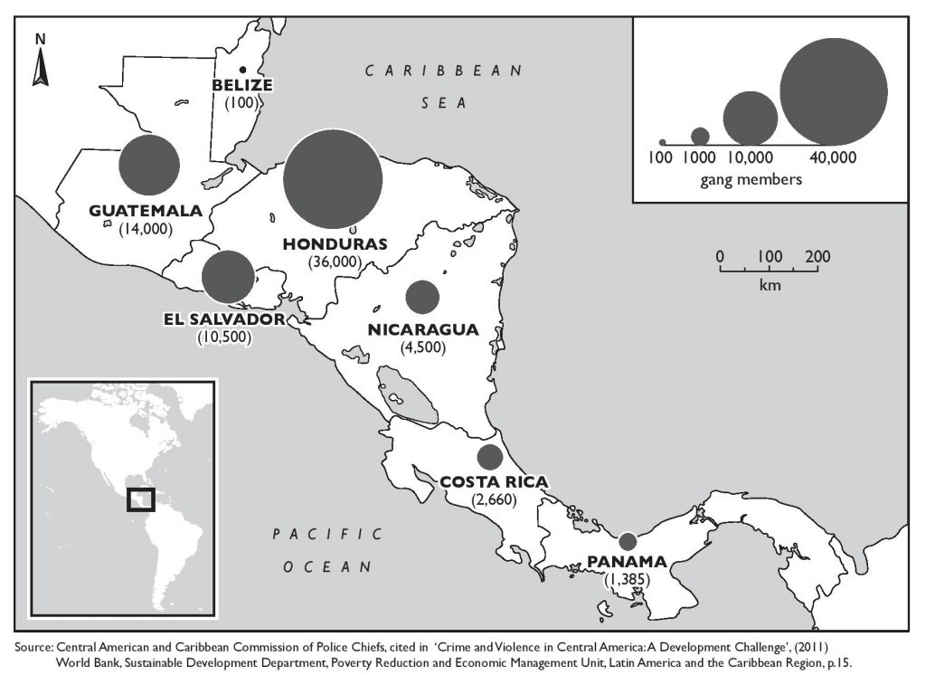 Estimates of gang membership, Central America - The Violence of Development